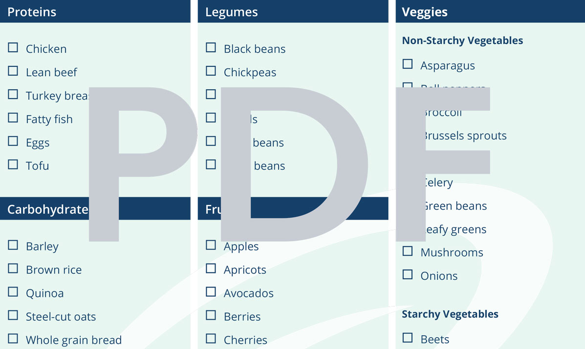Printable Grocery List For Diabetics Fitness Lag